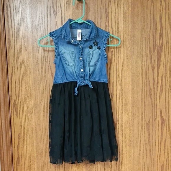 Justice | Dresses | Justice Blue And Black Tie Front Sundress | Poshmark